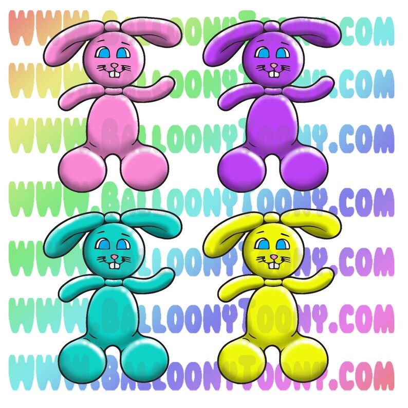 Bear Head Huggable Bunny Balloon Animal Image - Balloon Menu Clipart ...