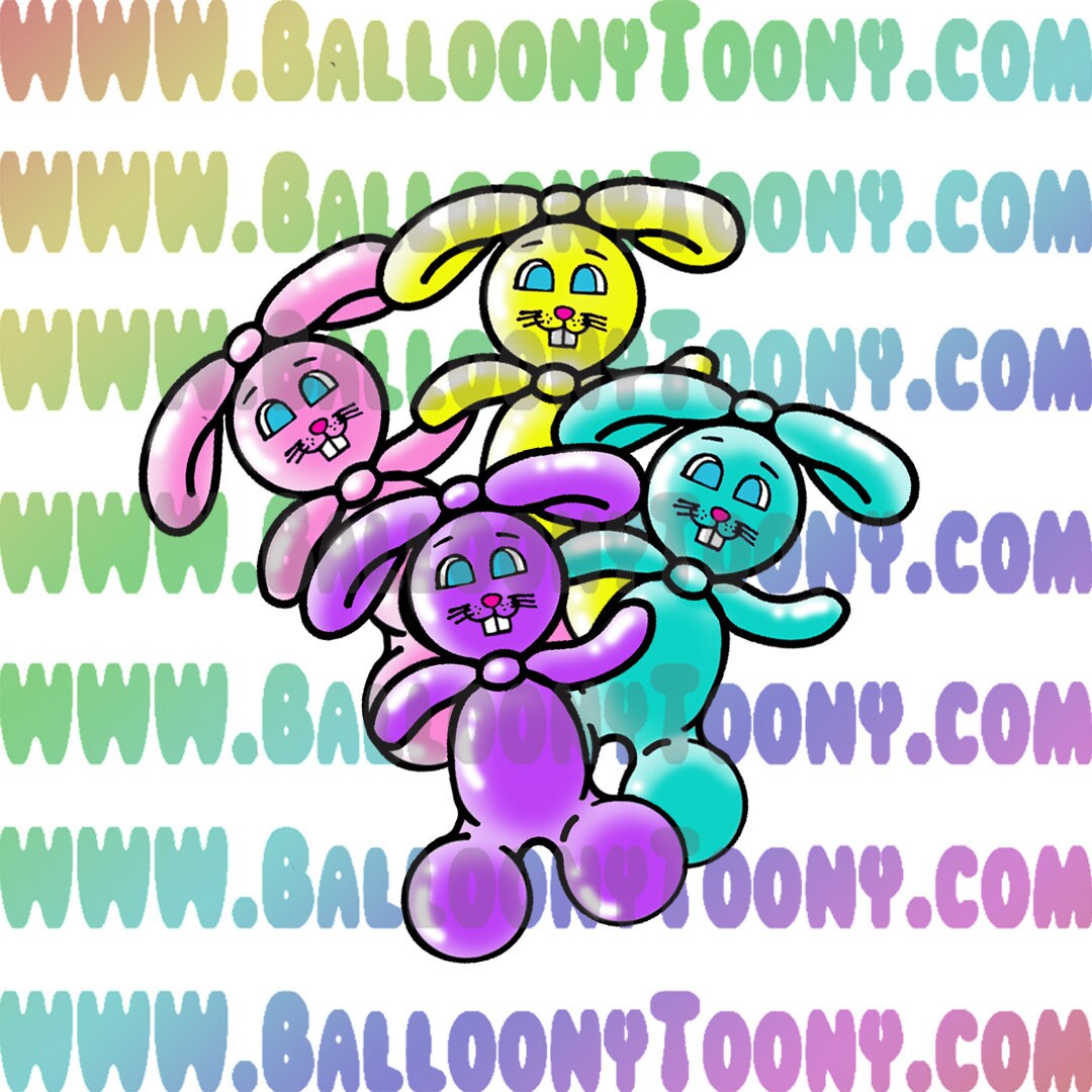 Bear Head Huggable Bunny Balloon Animal Image - Balloon Menu Clipart ...