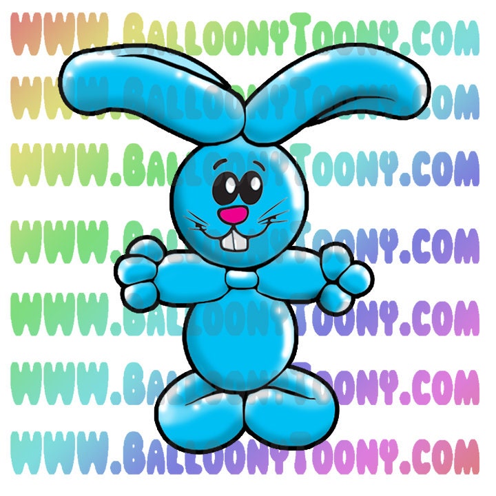 Bunny Variety Balloon Animal 35 Image BUNDLE balloon Clipart FEATURING ...