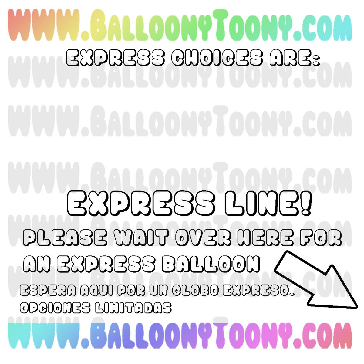 EXPRESS LINE SIGN - Bilingual English and Spanish - to Use During Line ...