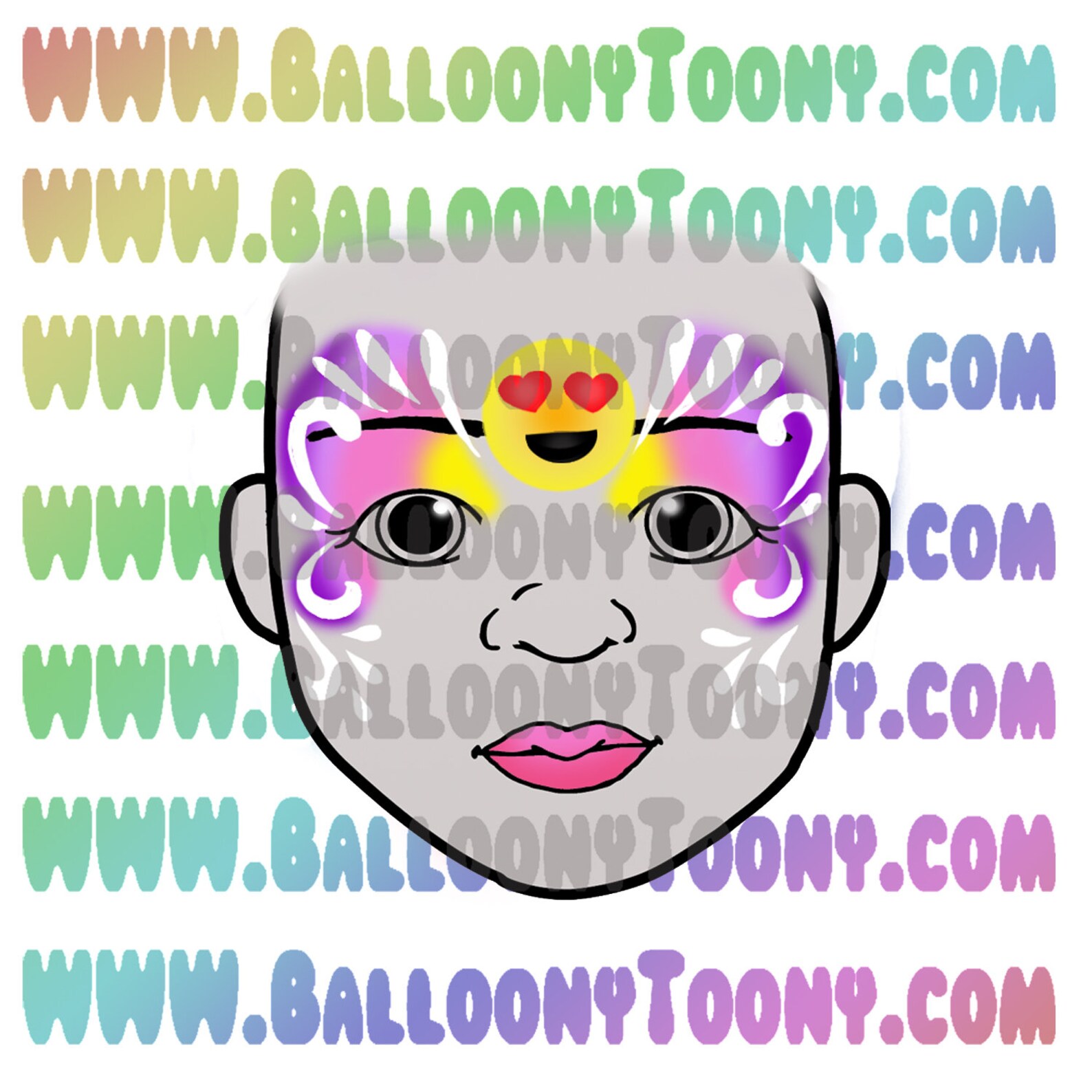 FACE PAINT MENU Pretty Faces 8 Image Bundle - Face Painting Menu Page ...