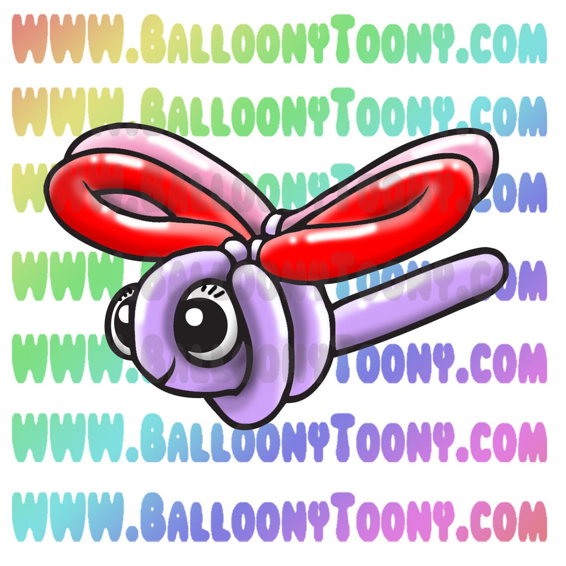 Dragonfly (2 Versions) Balloon Animal 4 Image BUNDLE - Balloon Menu ...
