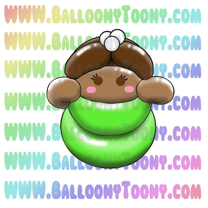 Chibi Princess Balloon Animal 17 Images BUNDLE Balloon Menu - Etsy