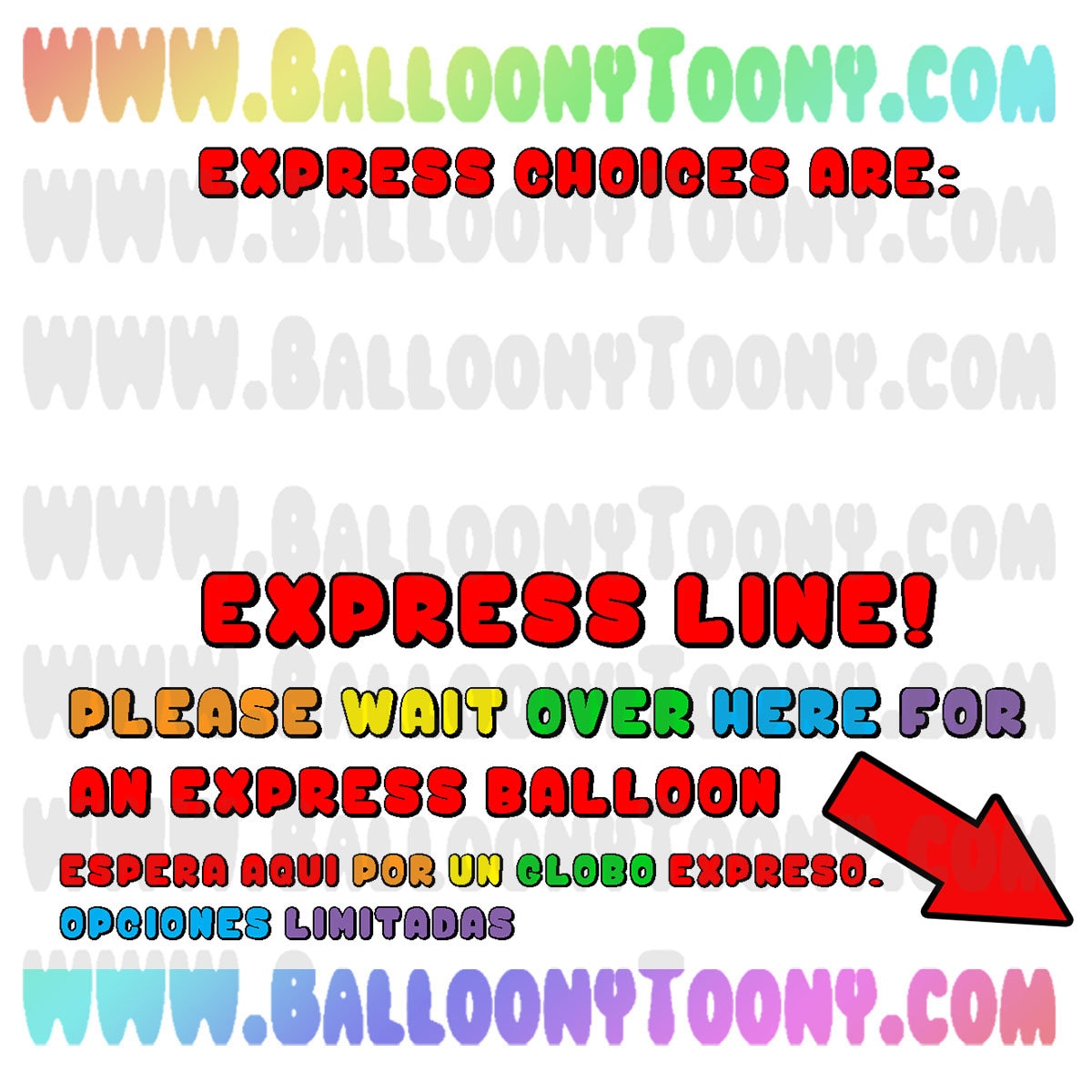 EXPRESS LINE SIGN - Bilingual English and Spanish - to Use During Line ...