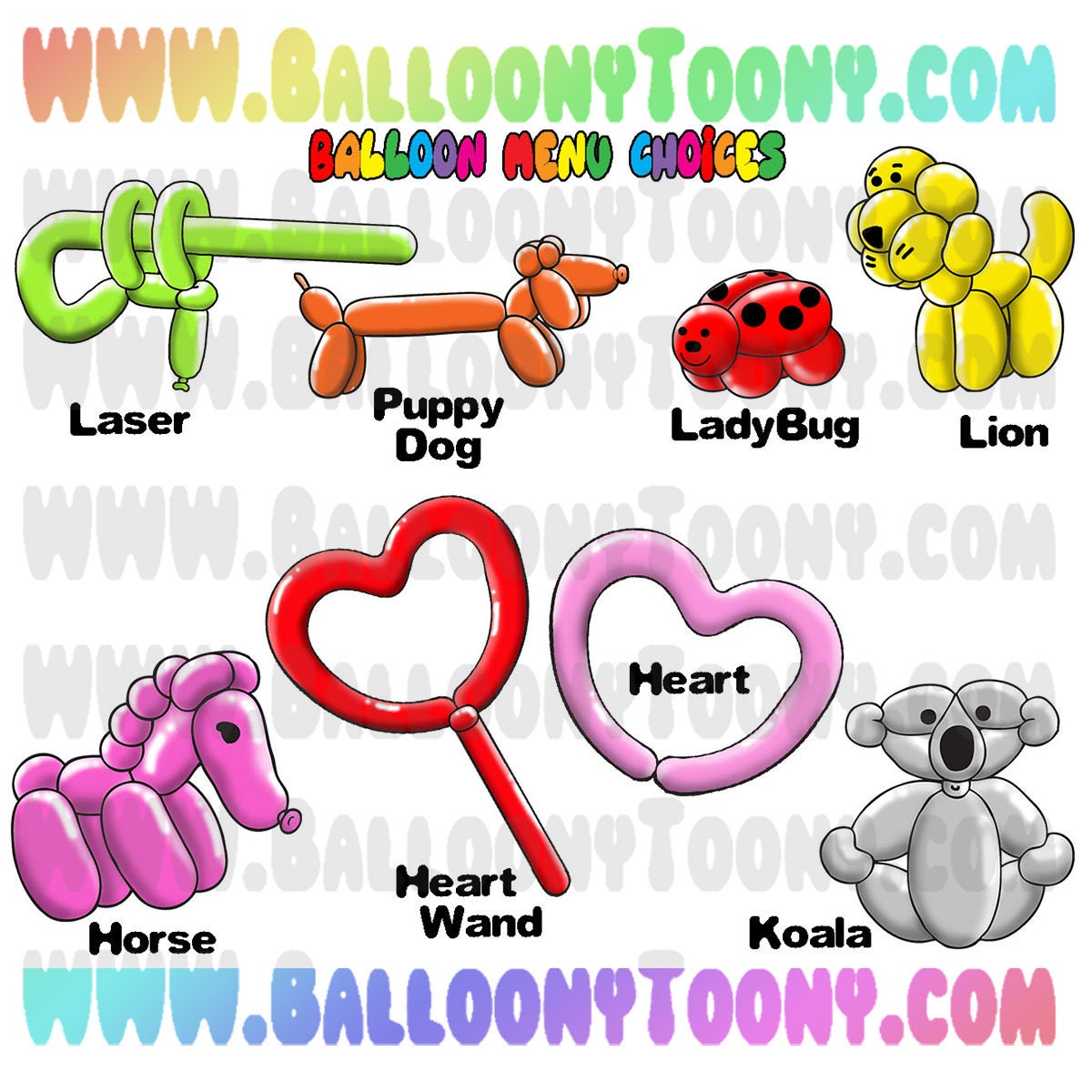 Balloon Artist College's One- Balloon System Clipart - 169 Images ...