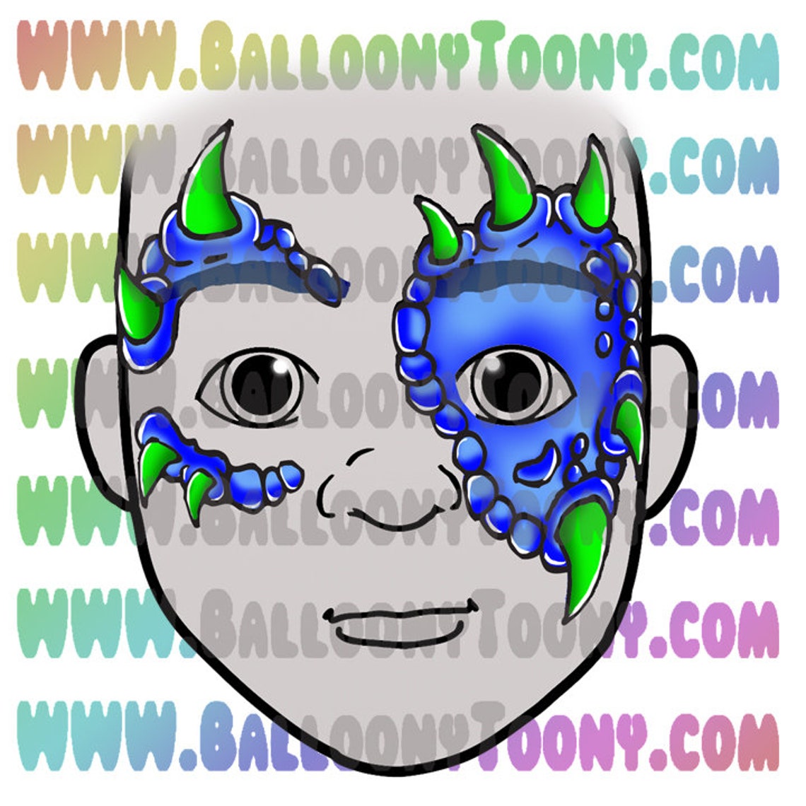 FACE PAINT MENU Page of Various Designs 10 Image Bundle - Face Painting ...