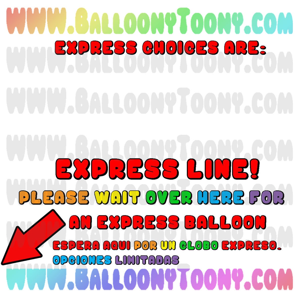 EXPRESS LINE SIGN - Bilingual English and Spanish - to Use During Line ...