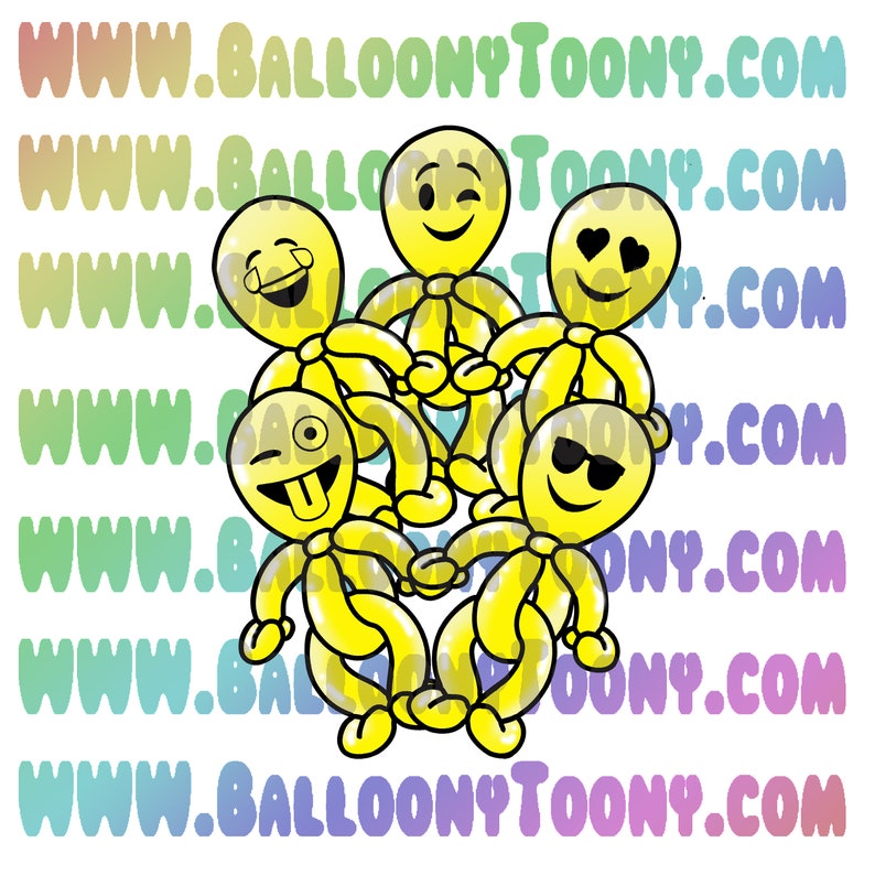 Loopy Loop Emoji Balloon Animal Image Balloon Menu Clipart - Etsy