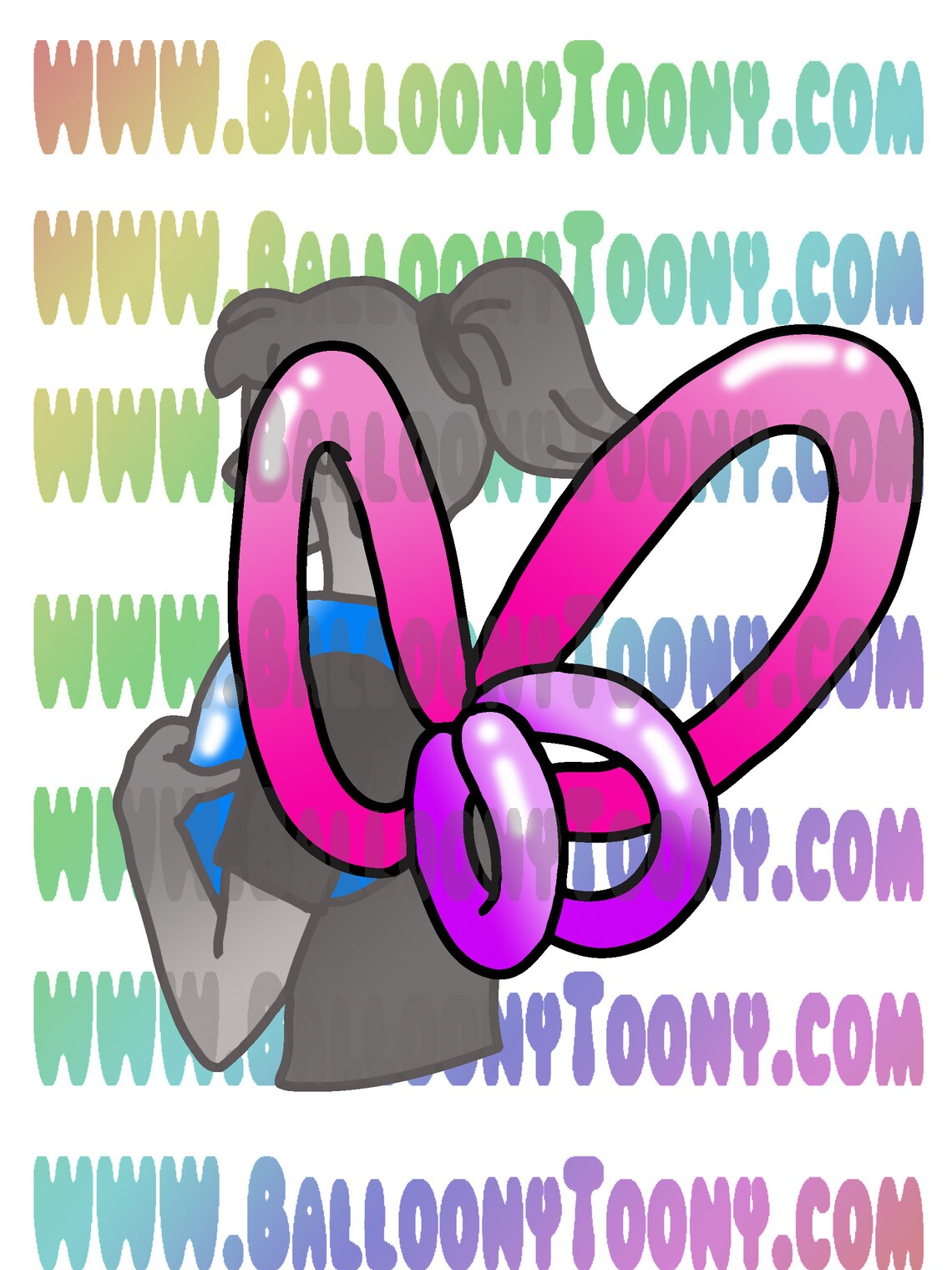 Backpack Balloon Animal 5 Images Bundle - Balloon Menu Clipart - Etsy