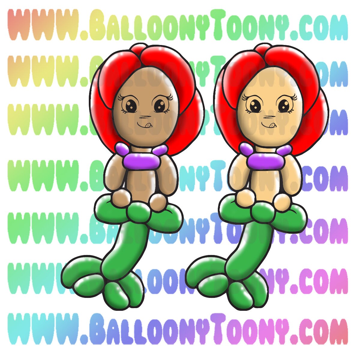 New Mermaid Balloon Animal 30 Image BUNDLE - Balloon Menu Clipart ...