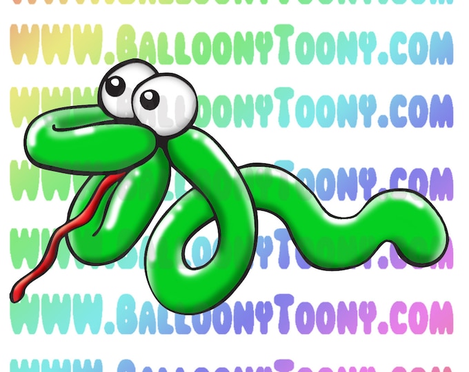 Simple Snake Balloon Animal Image Balloon Menu Clipart - Etsy
