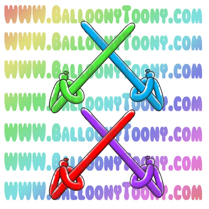 Pirate Swords (two Ways) Balloon Animal 8 Images BUNDLE - Balloon Menu ...