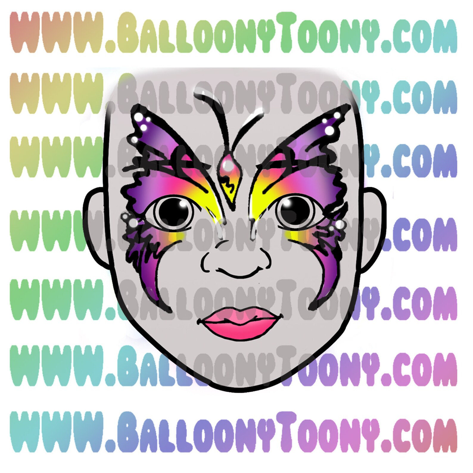 FACE PAINT MENU Pretty Faces 8 Image Bundle - Face Painting Menu Page ...