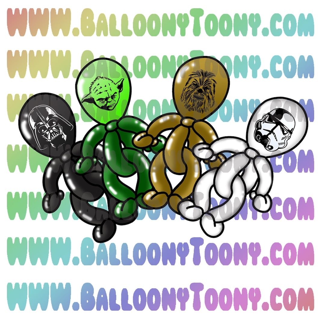 Loopy Loop Characters Balloon Animal Image Balloon Menu Clipart - Etsy