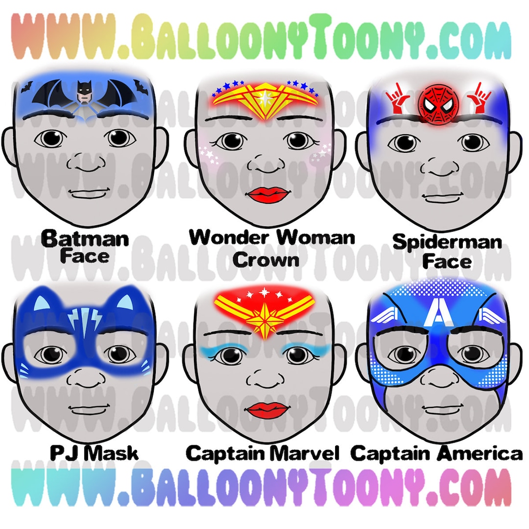 FACE PAINT MENU Pictures - Super Hero Face Painting Designs 12 Image ...