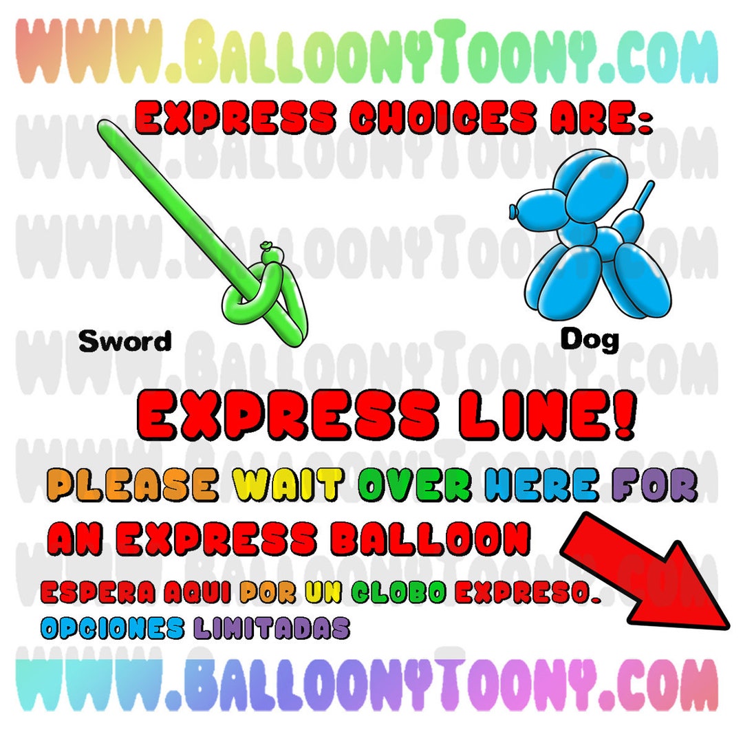 EXPRESS LINE SIGN - Bilingual English and Spanish - to Use During Line ...