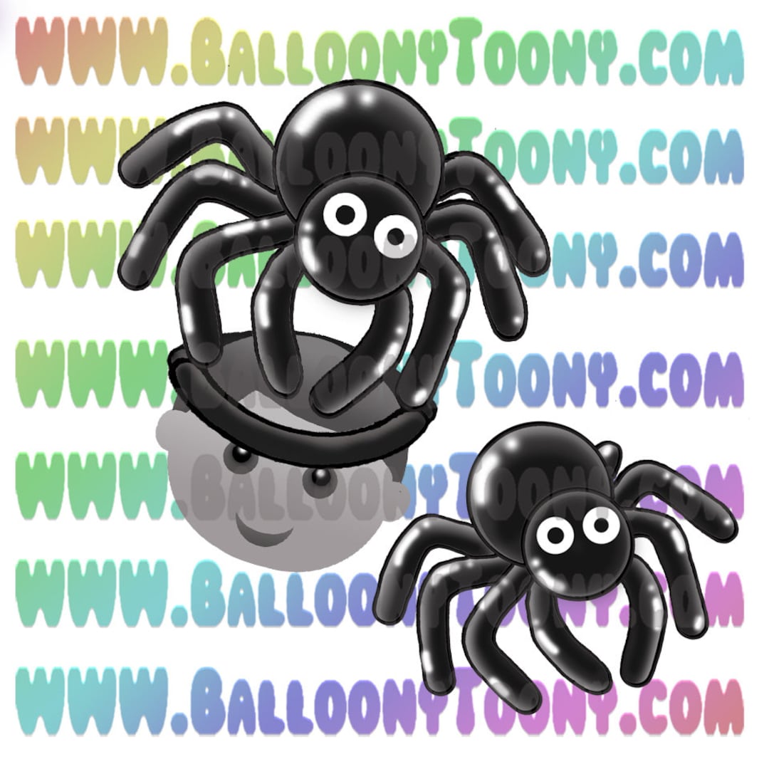 Spider Balloon Animal Image - Balloon Menu Clipart - Etsy