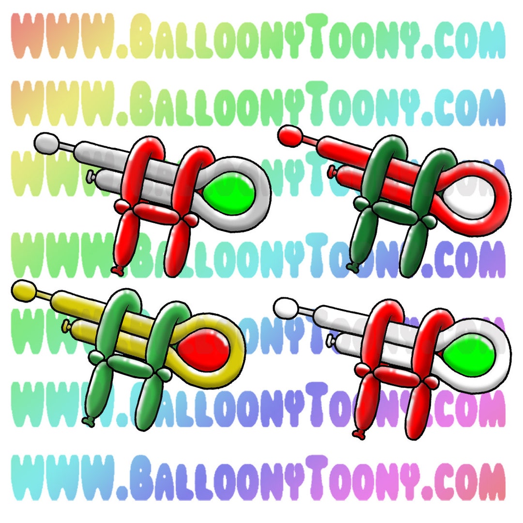 Fancy Blaster Balloon Animal 6 Image BUNDLE - Balloon Menu Clipart ...