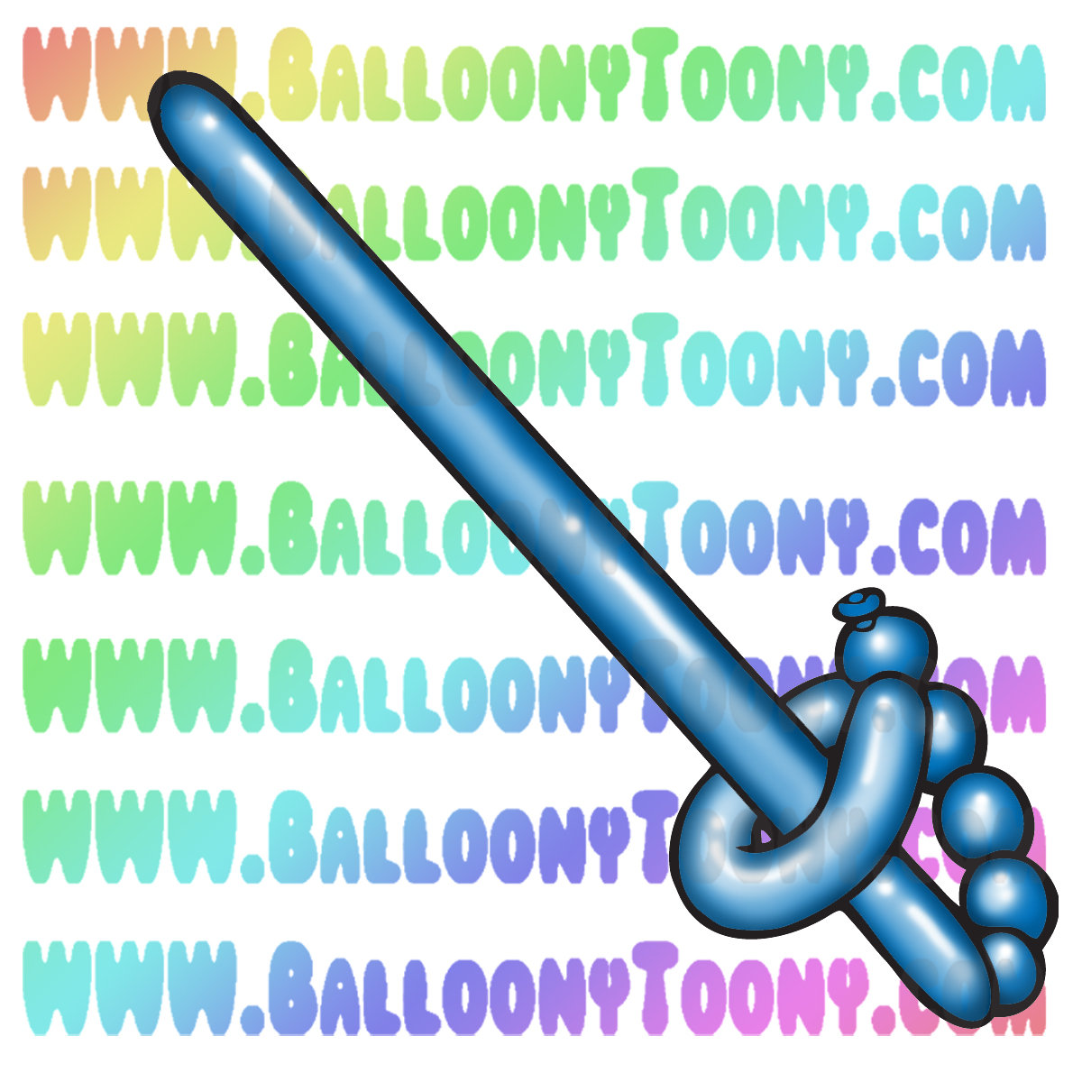 Chrome Colored Pirate Swords Balloon Animal 8 Image BUNDLE - Balloon ...