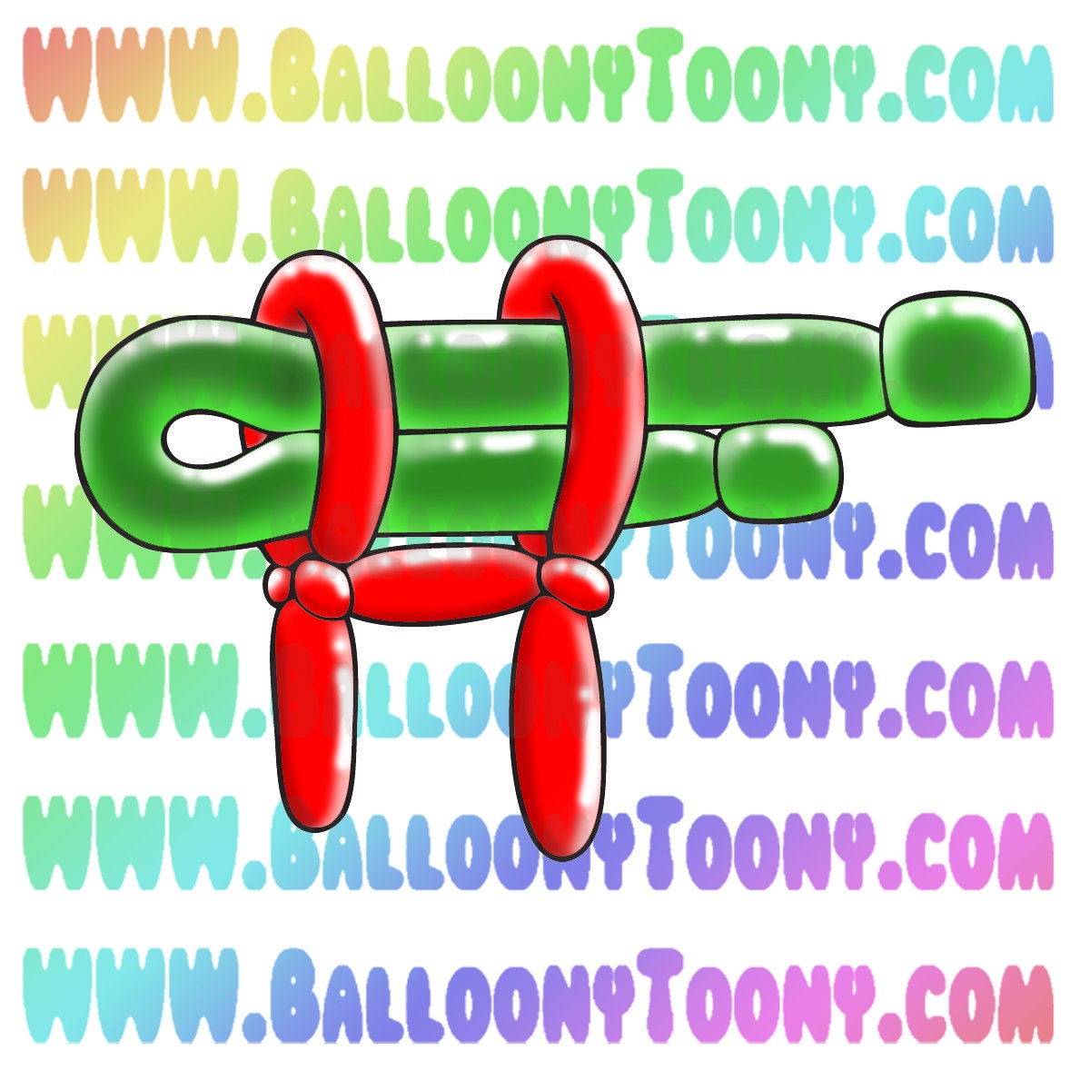 Rifle Baster (including Michael Floyd's Blaster) Balloon Animal 6 Image ...