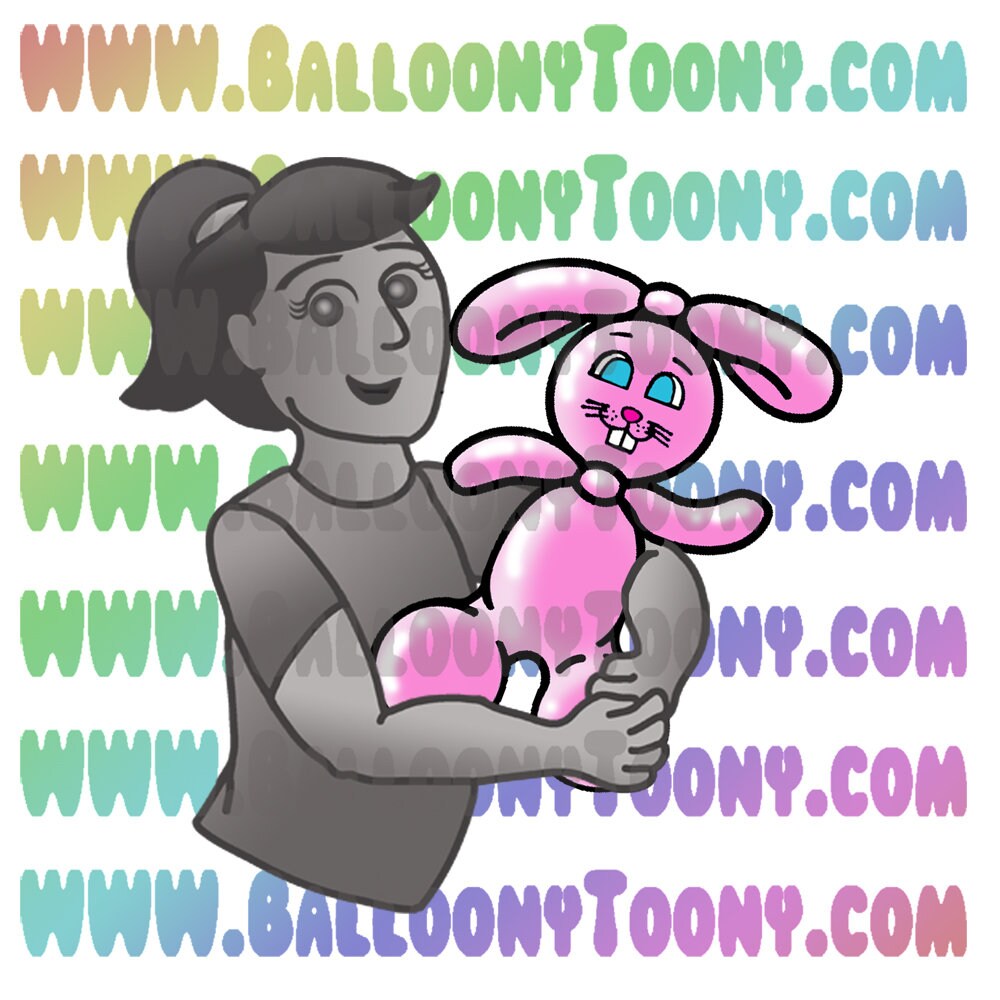 Bear Head Huggable Bunny Balloon Animal Image - Balloon Menu Clipart ...
