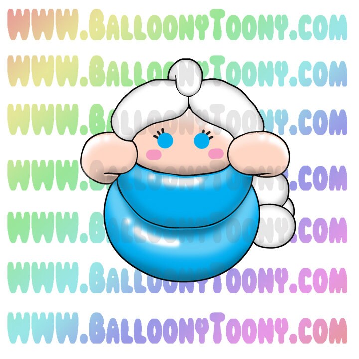 Chibi Princess Balloon Animal 17 Images BUNDLE Balloon Menu - Etsy