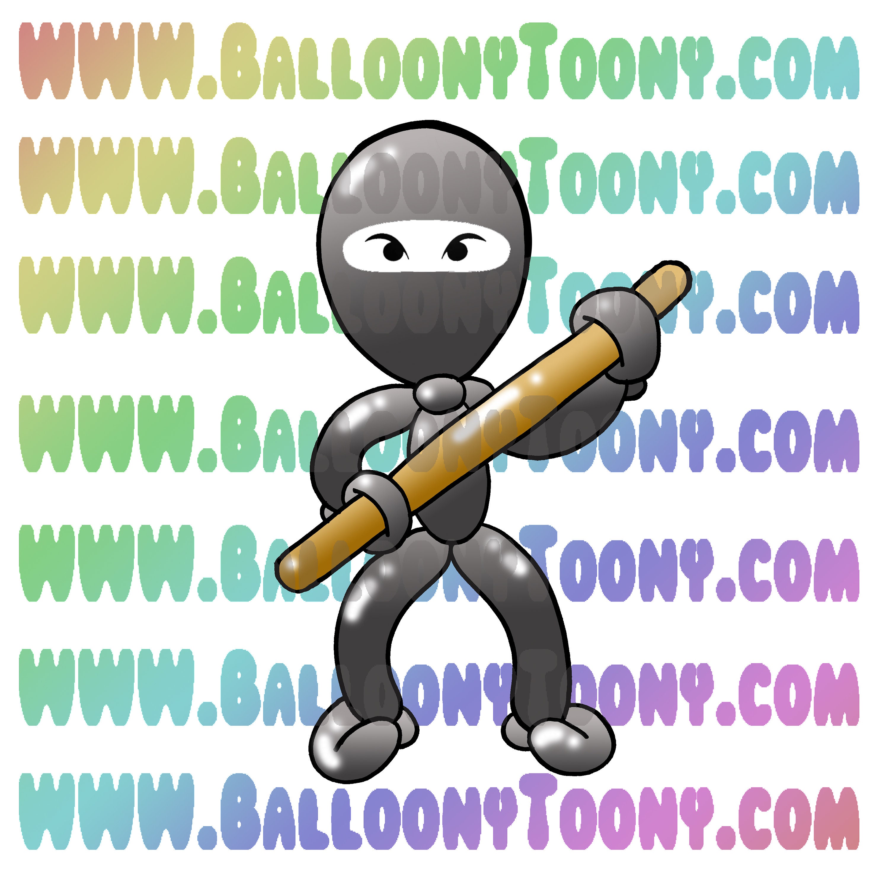 Ninja Balloon Animal Image - Balloon Menu Clipart - Balloon Clipart - Etsy