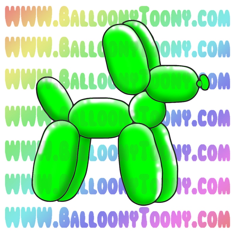 Basic Dog (2 Versions) Balloon Animal 21 Images BUNDLE - Balloon Menu ...