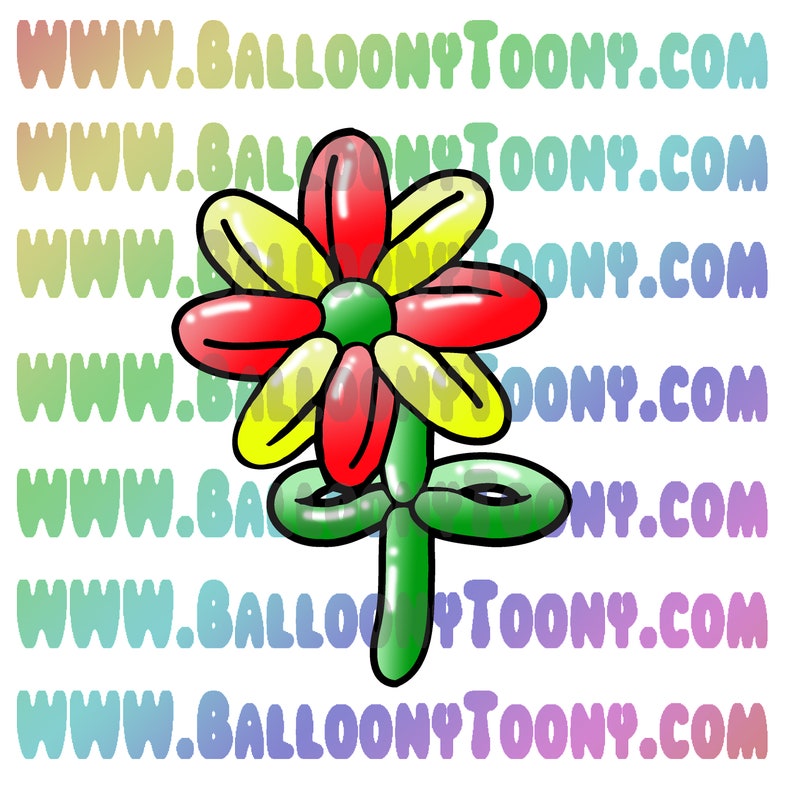 Flower Balloon Animal Images BUNDLE - Balloon Menu Clipart - Etsy