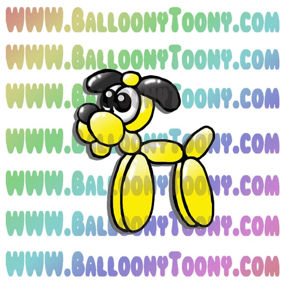 Dog Balloon Animal Image Balloon Menu Clipart balloon | Etsy