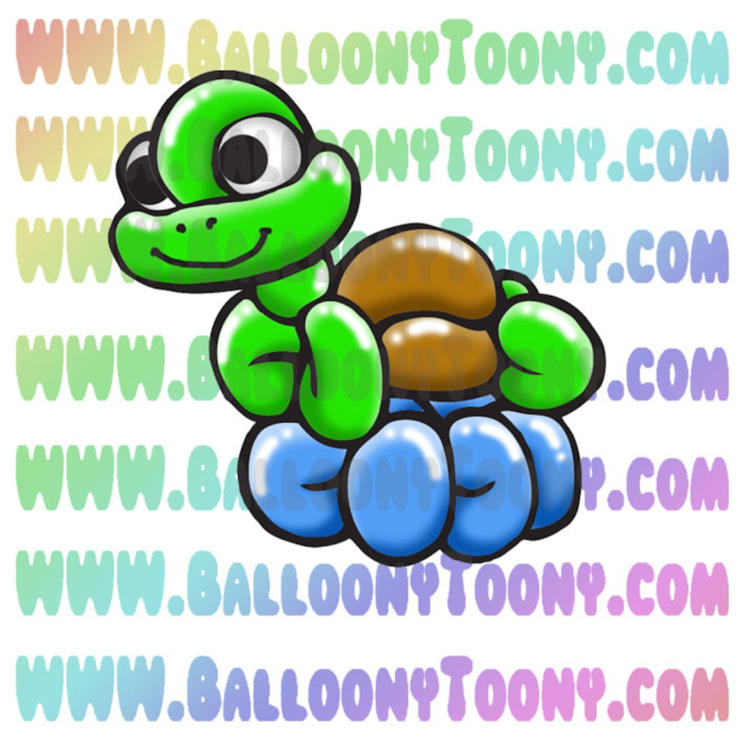 Baby Turtle Balloon Animal Image - Balloon Animal Menu Clipart - Etsy