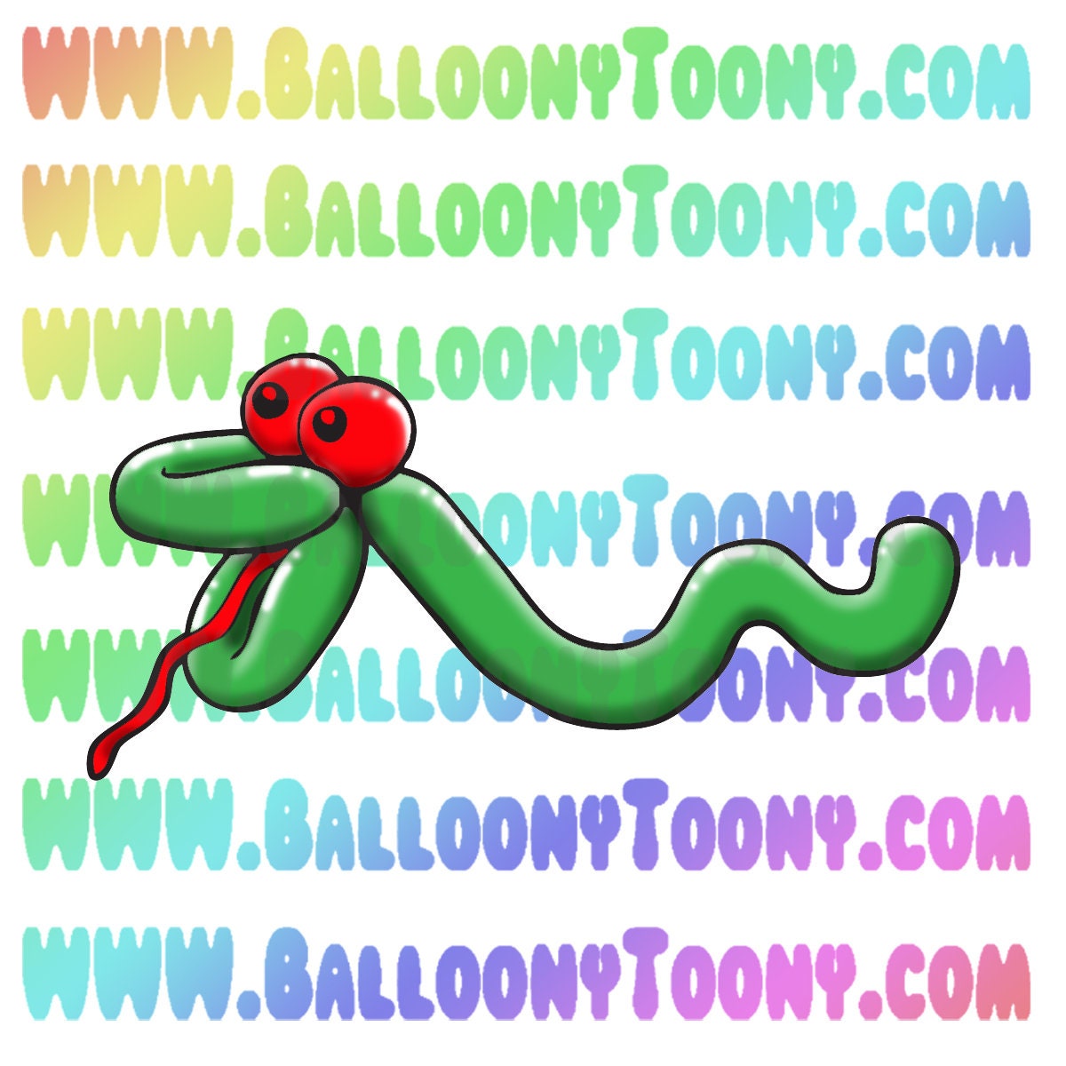Simple Snake Balloon Animal Image - Balloon Menu Clipart - Balloon ...