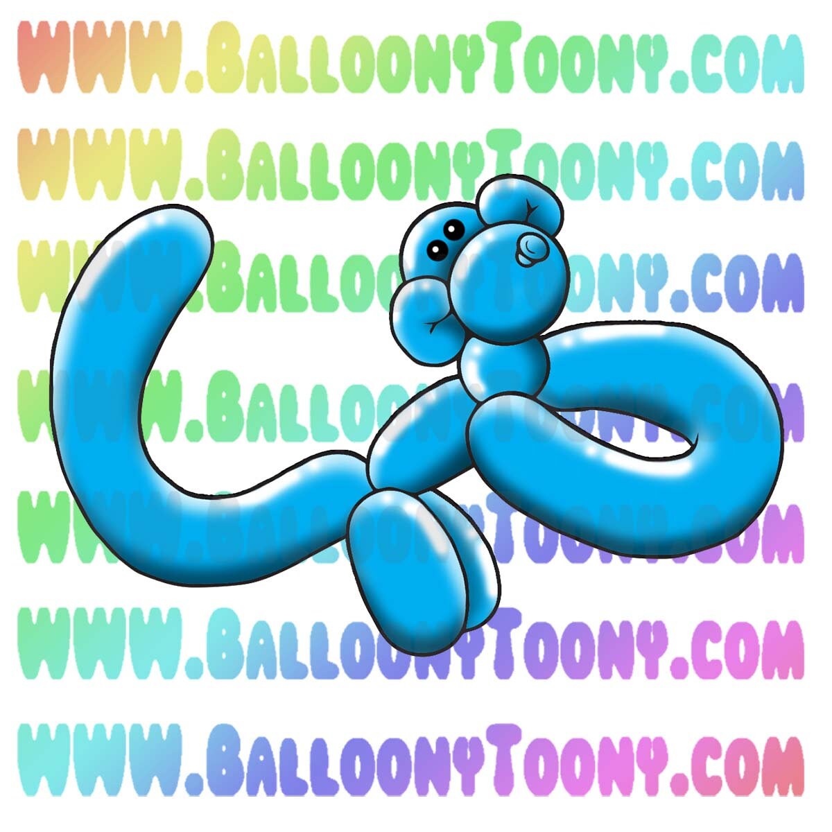 Fast Monkey 2versions Balloon Animal Image Balloon Menu Clipart - Etsy