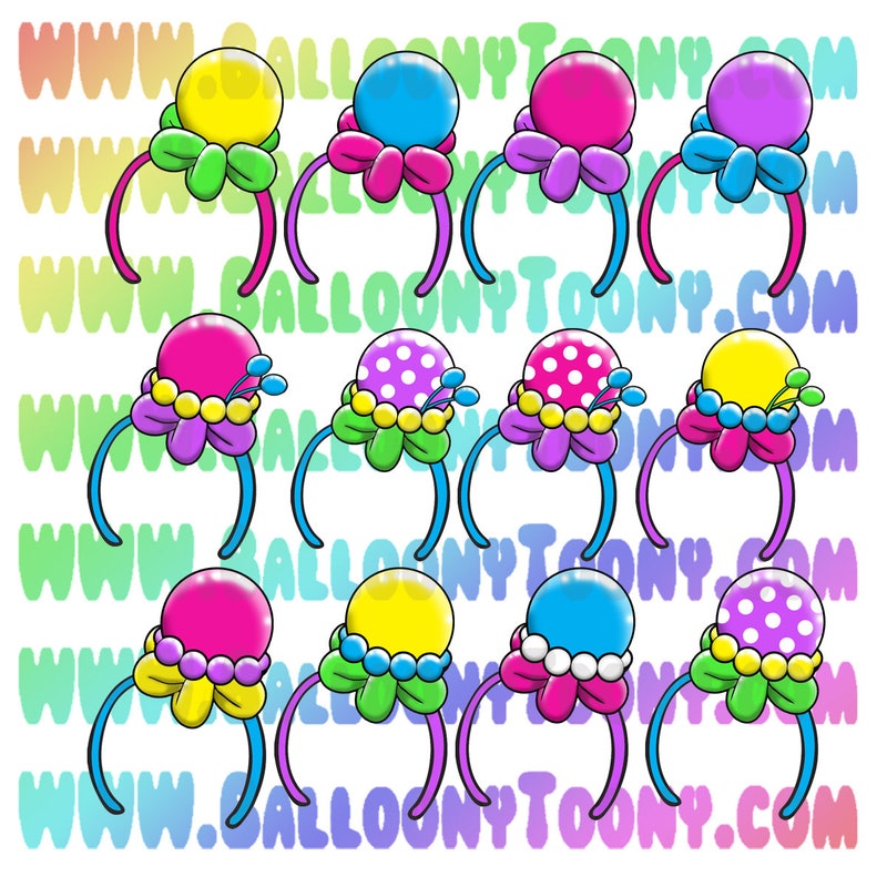 Pretty Balloons Clipart - Etsy