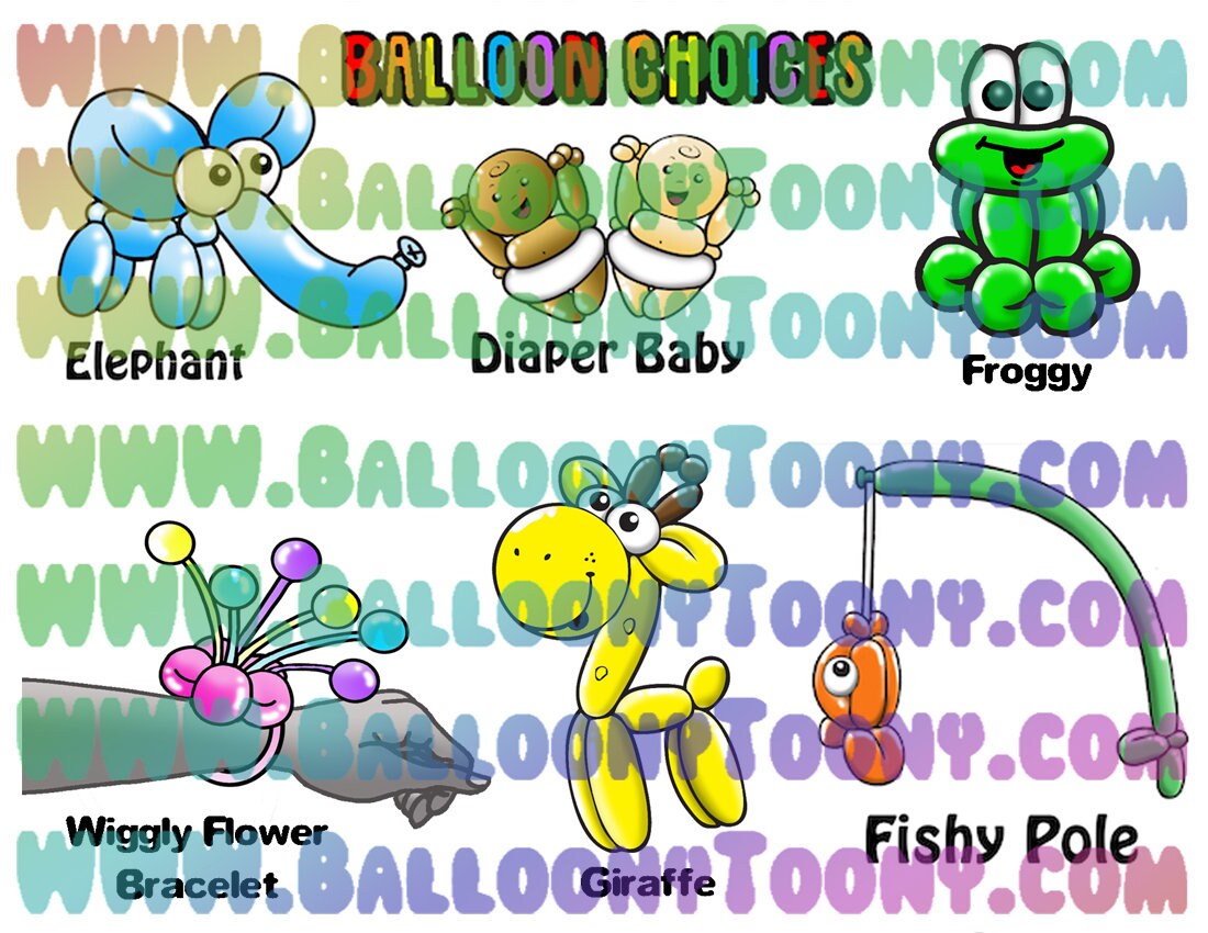 My Favorite Pages Bundle - Balloon Menu Clipart - DIGITAL DOWNLOAD ...