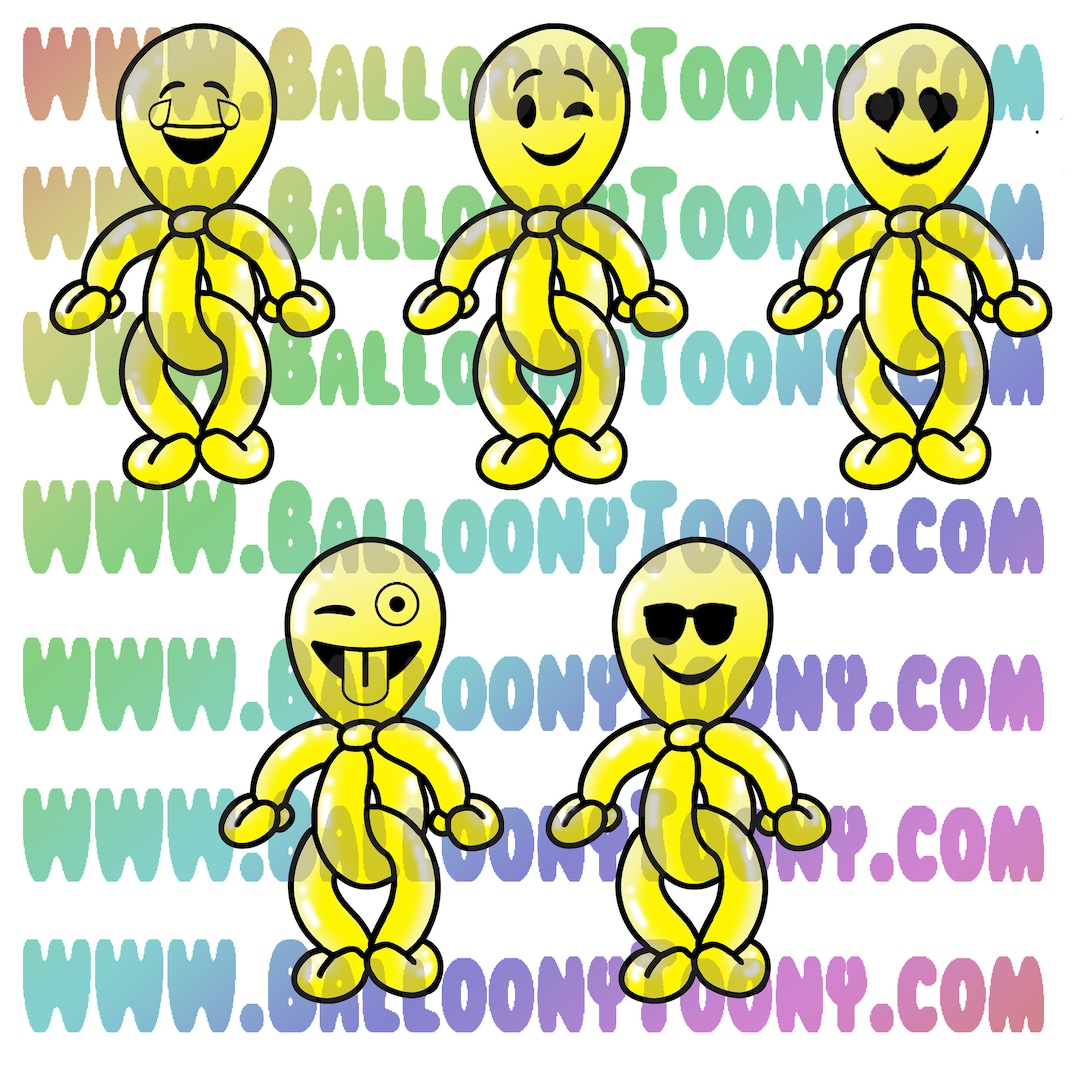 Loopy Loop Emoji Balloon Animal Image - Balloon Menu Clipart - Etsy