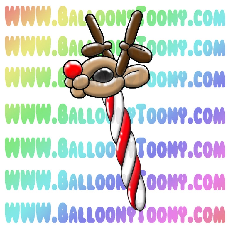 HOLIDAY Chi-twist's Rudolph Wand Balloon Animal Image Balloon Menu ...