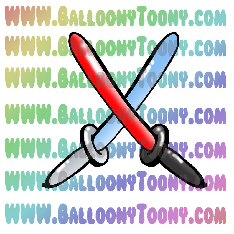 Ultimate Sword BUNDLE Balloon Animal Image - Balloon Menu Clipart - Etsy