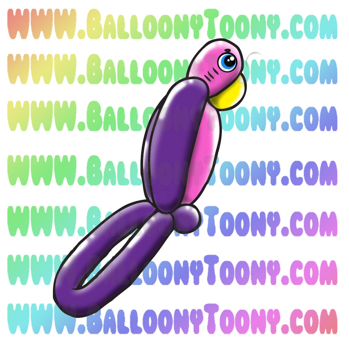 Parrot (4 Versions) Balloon Animal 24 Image BUNDLE - Balloon Menu ...