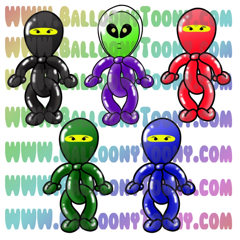 Loopy Loop Heroes Ninjas and Aliens Balloon Animal 15 | Etsy
