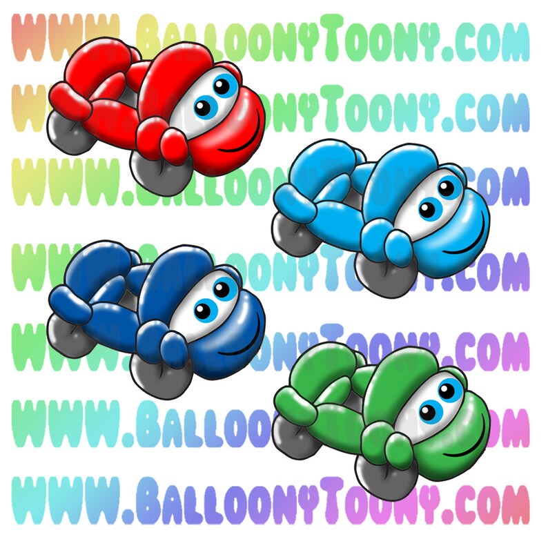 Sergey Loginov's Cars Wearable Balloon Animal 16 Images BUNDLE ...