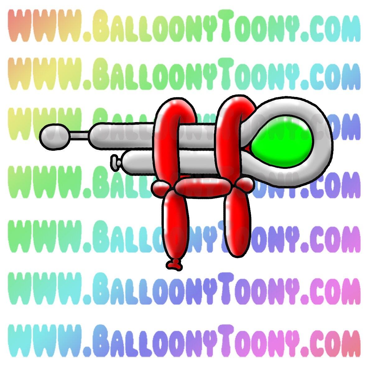 Fancy Blaster Balloon Animal 6 Image BUNDLE - Balloon Menu Clipart ...