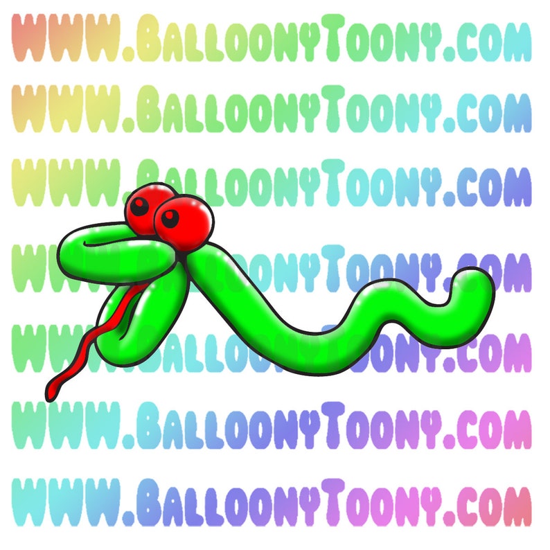 Simple Snake Balloon Animal Image - Balloon Menu Clipart - Balloon ...