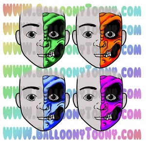 Face Painting Menu Clipart 5 Images BUNDLE - Two-face - Face Paint ...