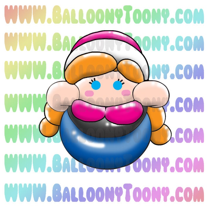 Chibi Princess Balloon Animal 17 Images BUNDLE Balloon Menu - Etsy