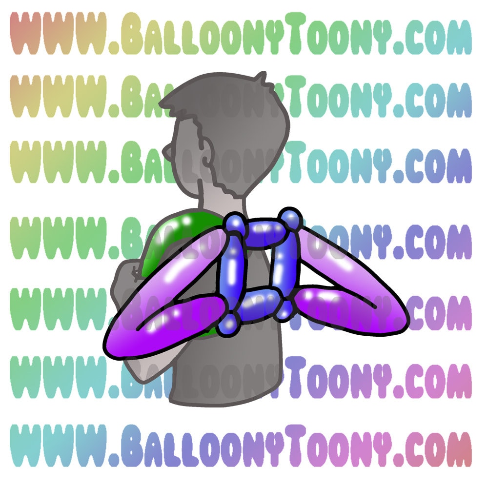 Backpack Balloon Animal 5 Images Bundle - Balloon Menu Clipart - Etsy