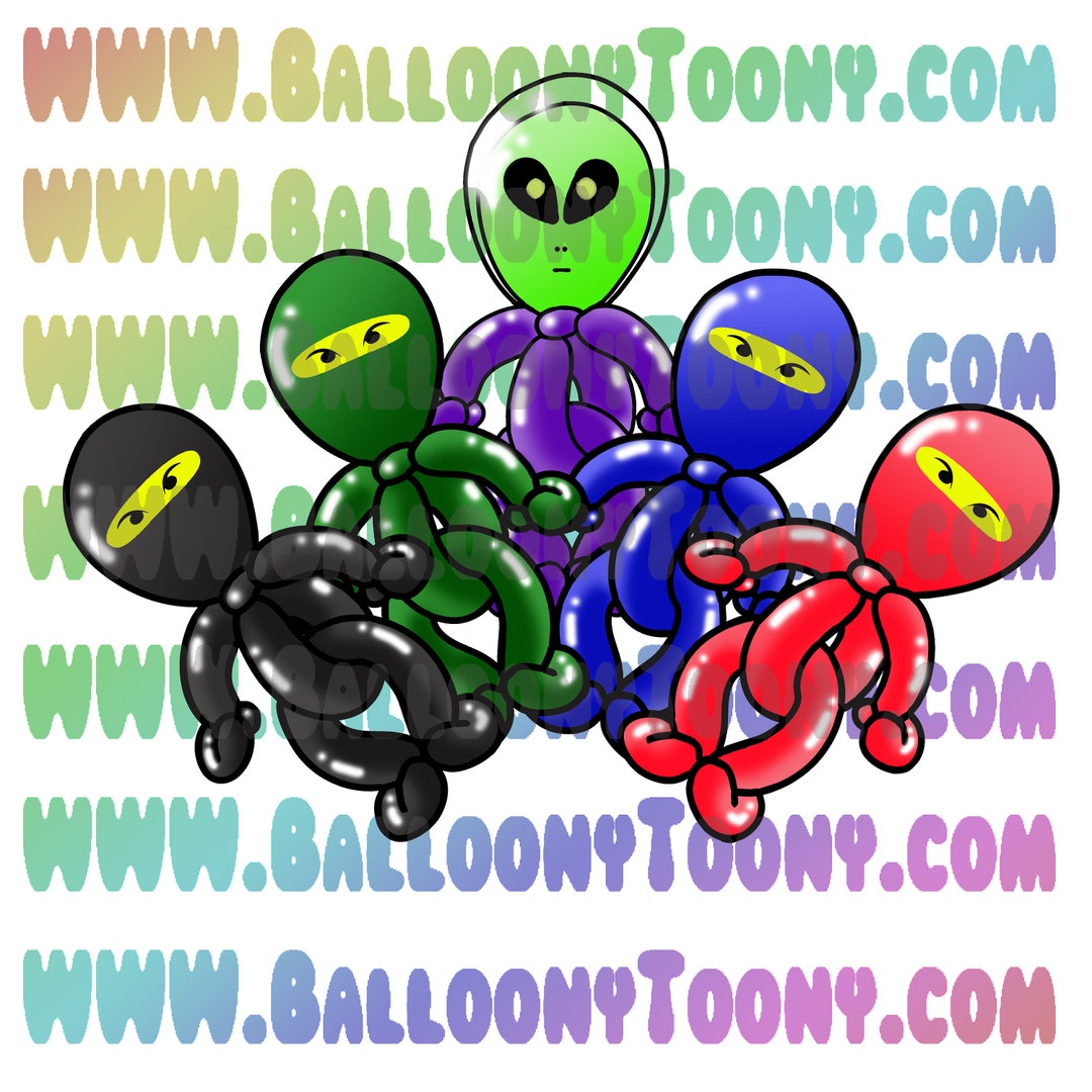 Loopy Loop Heroes - Ninjas and Aliens - Balloon Animal 15 Image BUNDLE ...