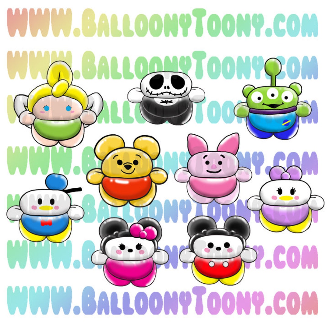 Chibi Character Balloon Animal 11 Images BUNDLE - Balloon Menu Clipart ...