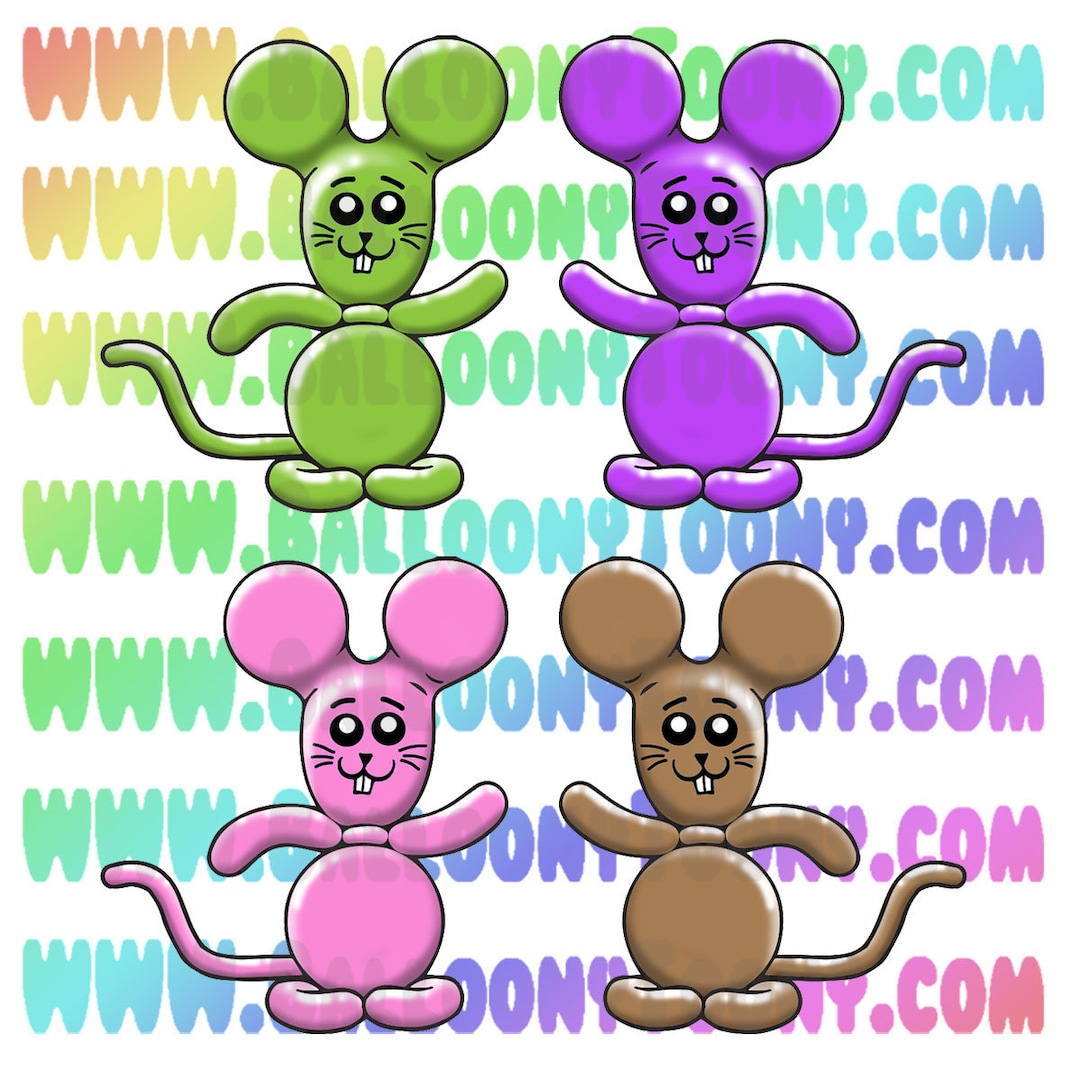 Bear Head Huggable Mousey Balloon Animal 8 Image BUNDLE - Balloon Menu ...