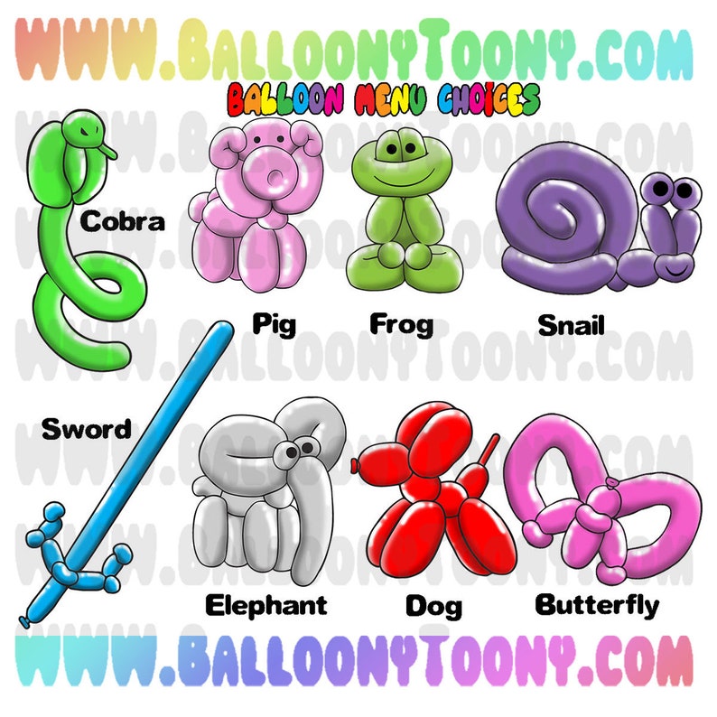 Balloon Artist College's One- Balloon System Clipart - 169 Images ...